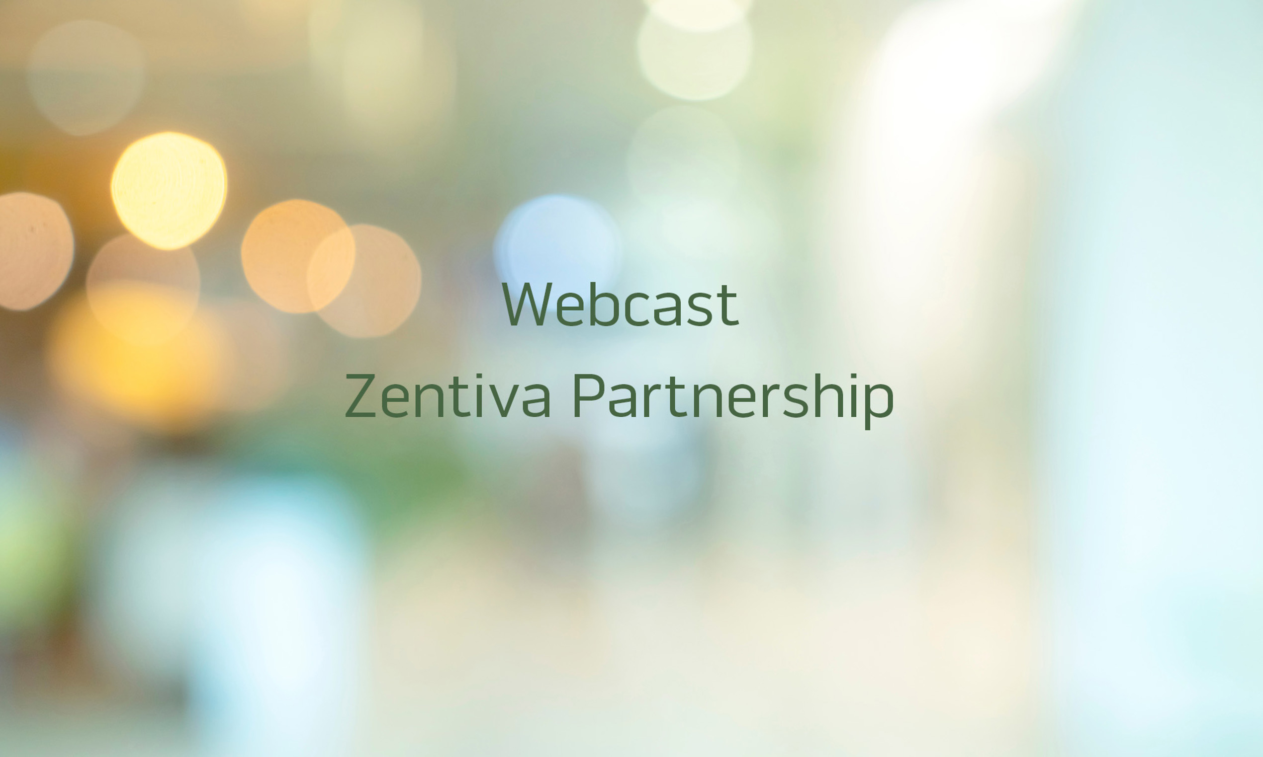 Webcast on Cinclus Pharma’s partnership with Zentiva
